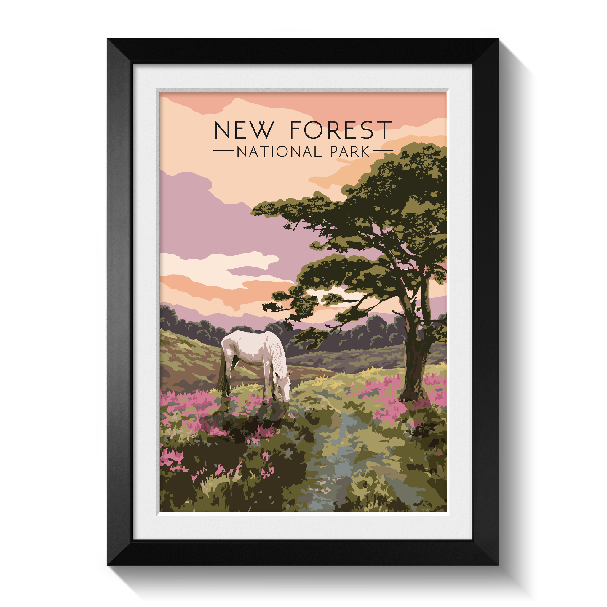 New Forest National Park Travel Poster – Bucket List Prints