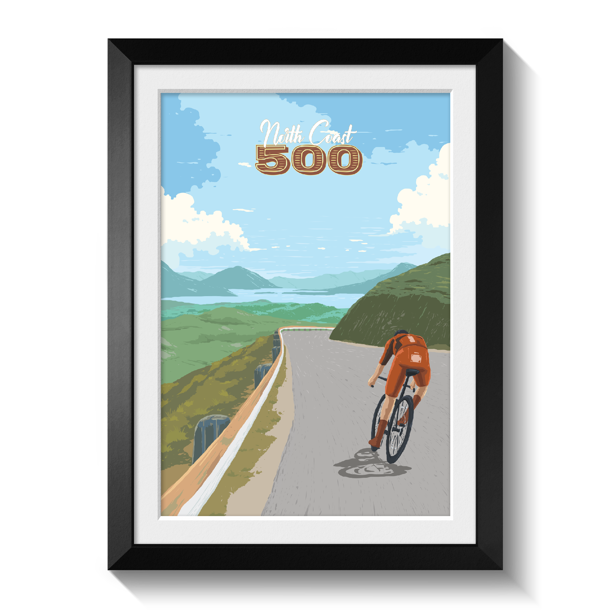 North Coast 500 NC500 Cycling Travel Poster – Bucket List Prints