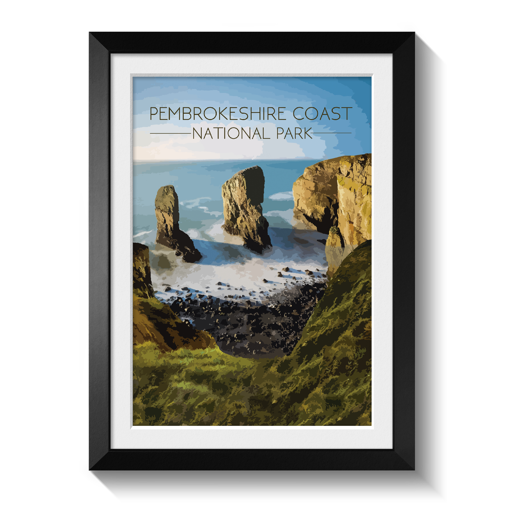 Pembrokeshire Coast National Park Travel Poster – Bucket List Prints