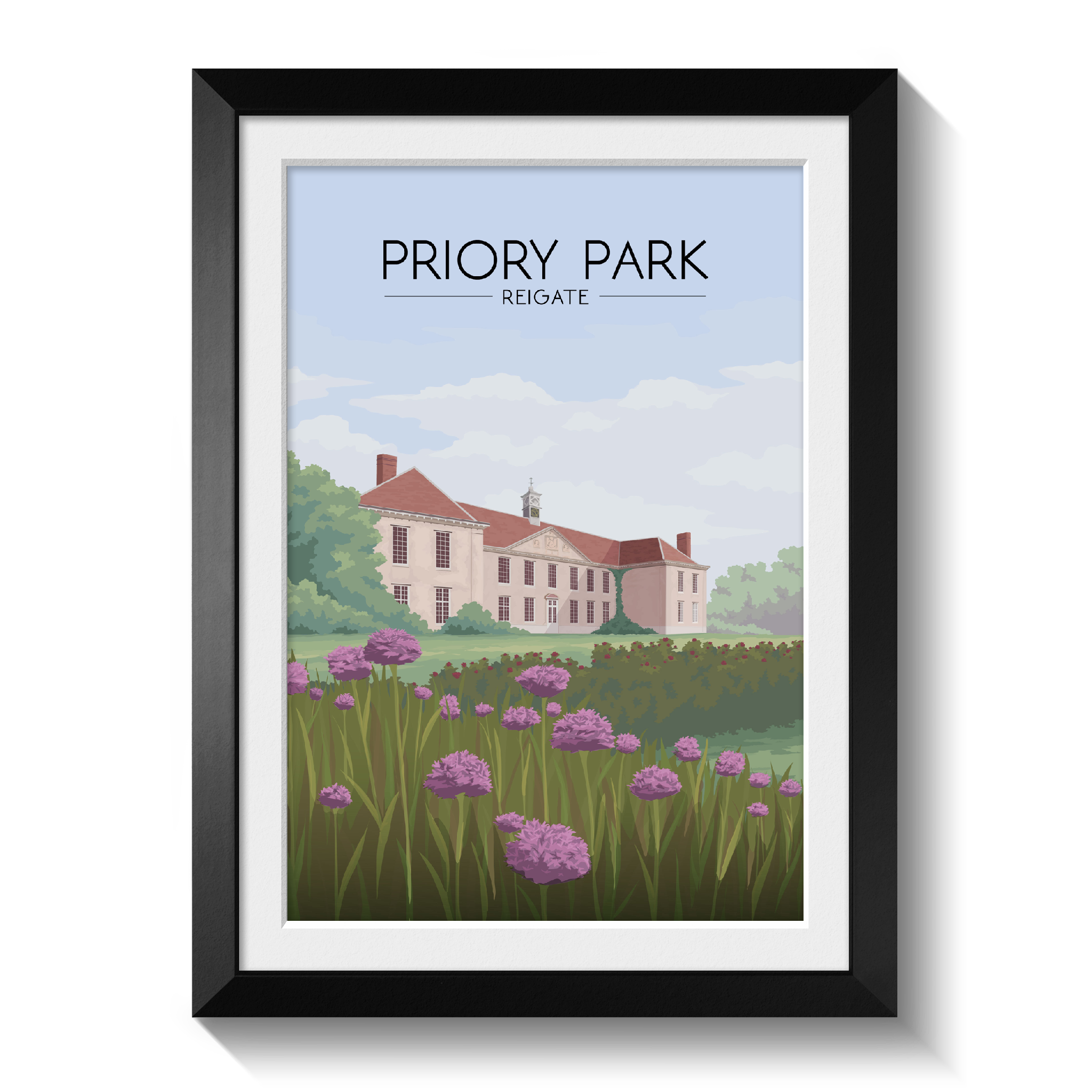 Priory Park Reigate Travel Poster – Bucket List Prints