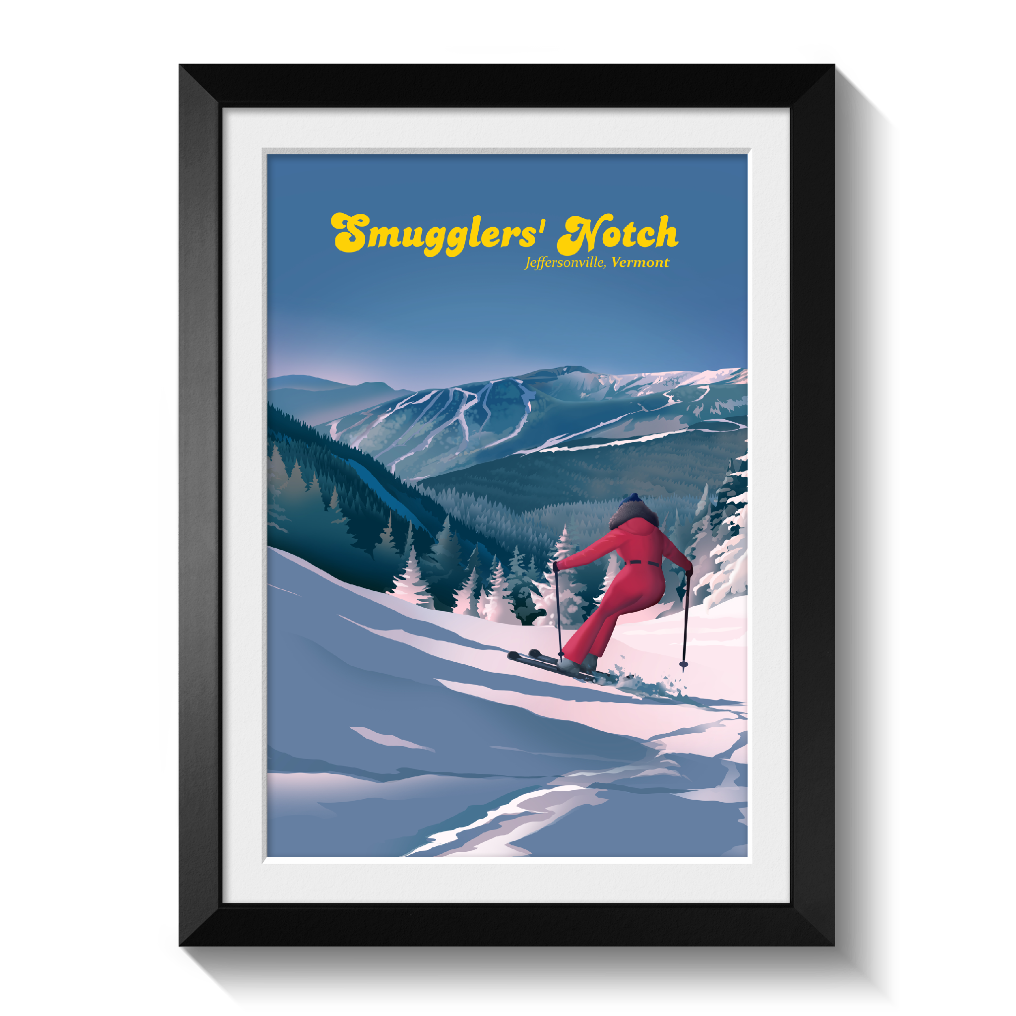 Smugglers Notch Ski Resort Travel Poster – Bucket List Prints