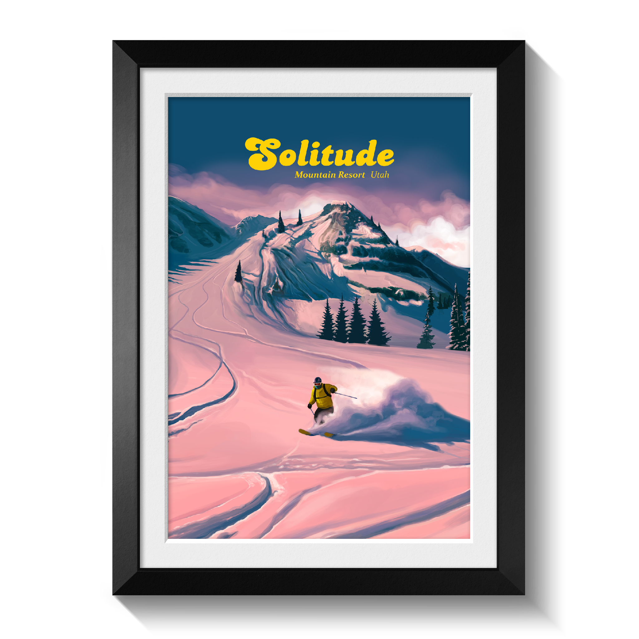 Solitude Utah Ski Resort Travel Poster – Bucket List Prints