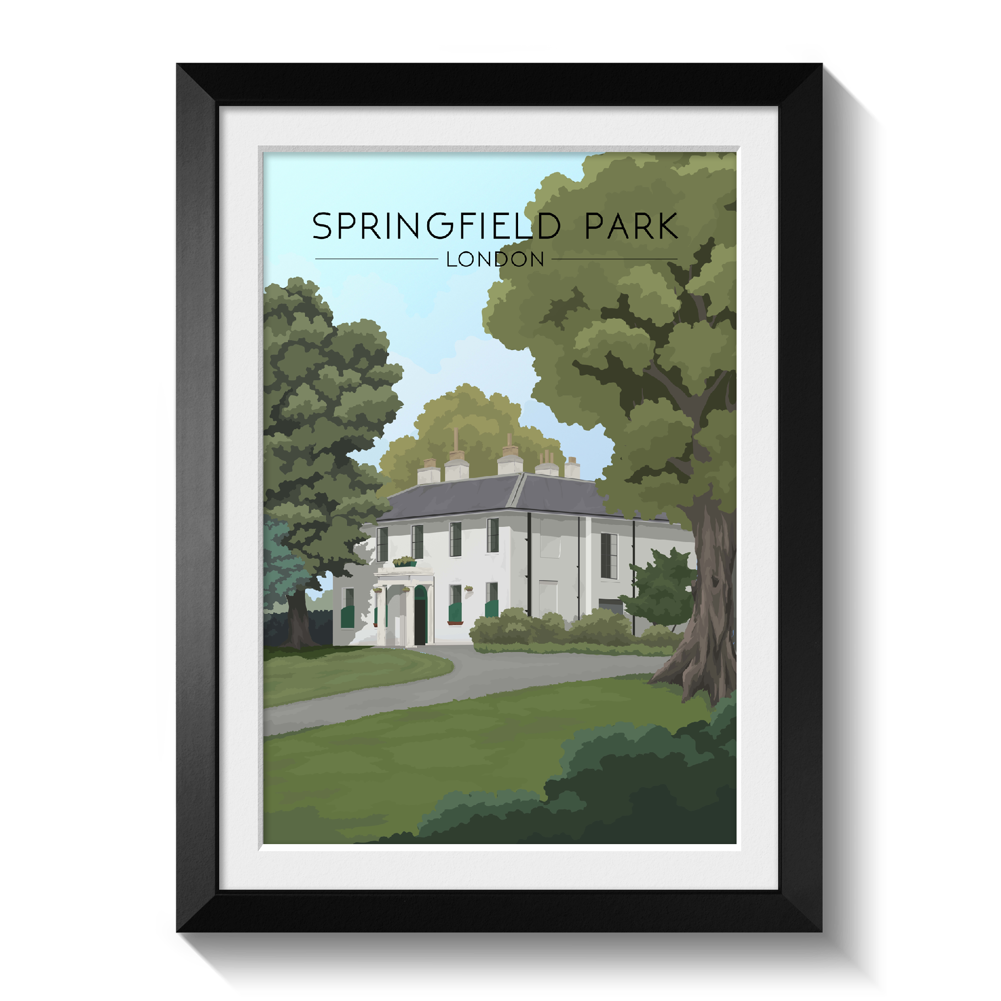 Springfield Park London Travel Poster – Bucket List Prints