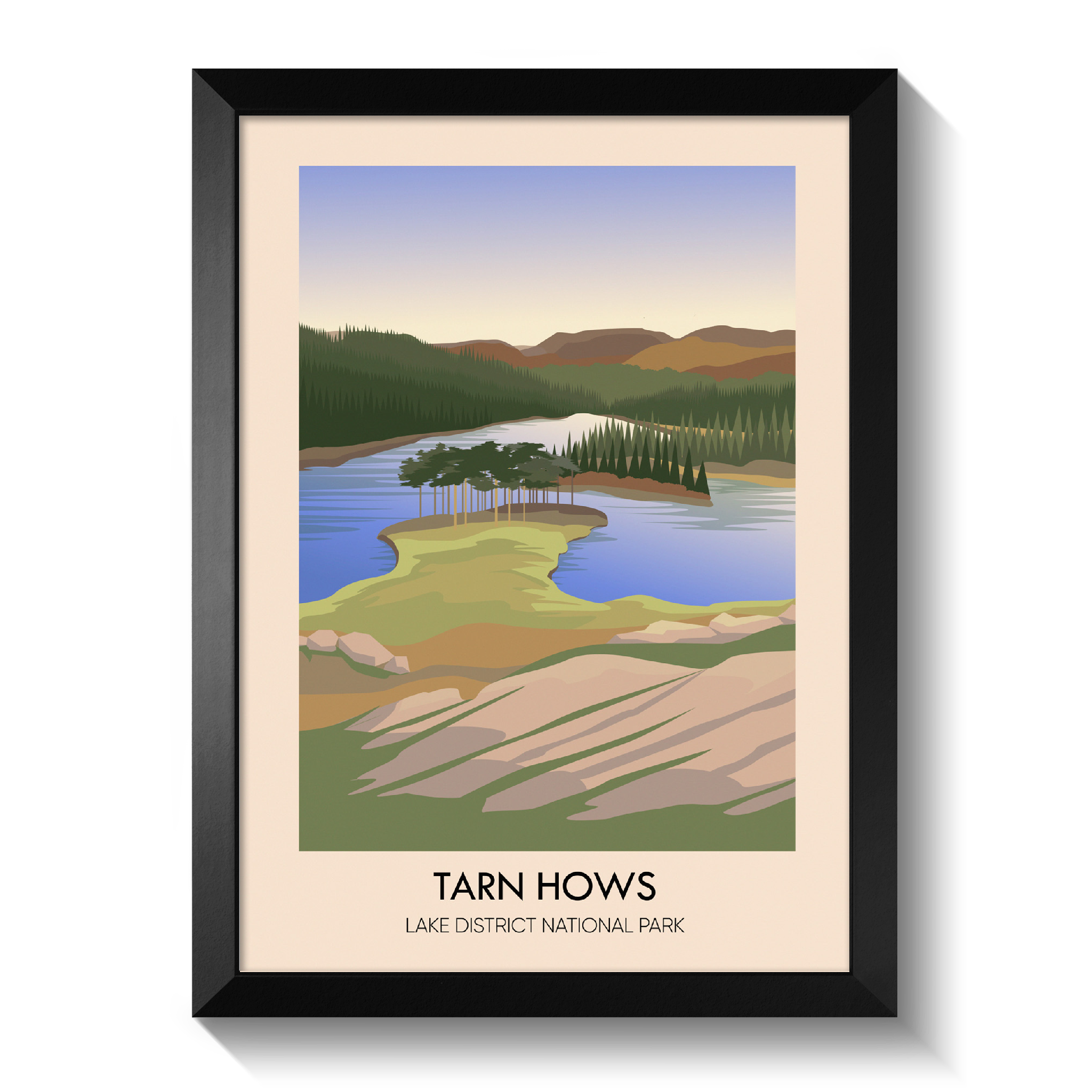Tarn Hows Lake District Travel Poster – Bucket List Prints