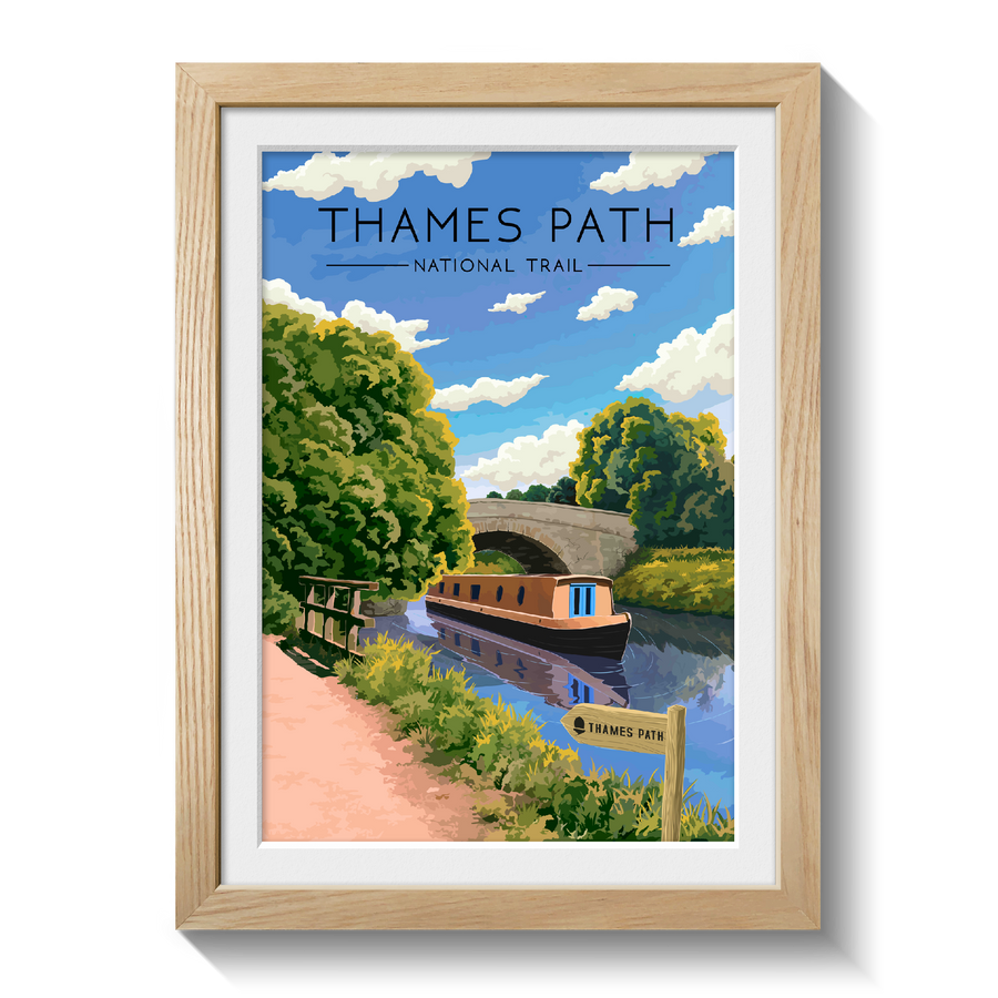Thames Path National Trail Travel Poster – Bucket List Prints