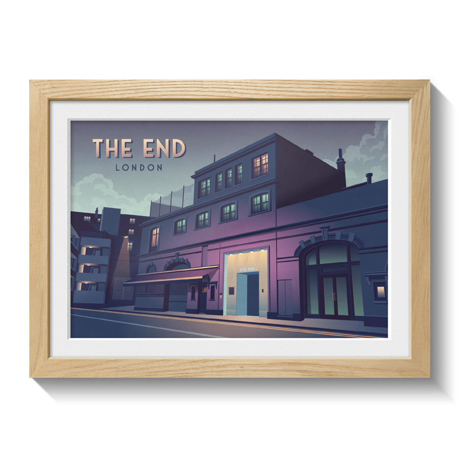 The End Nightclub London Travel Poster – Bucket List Prints