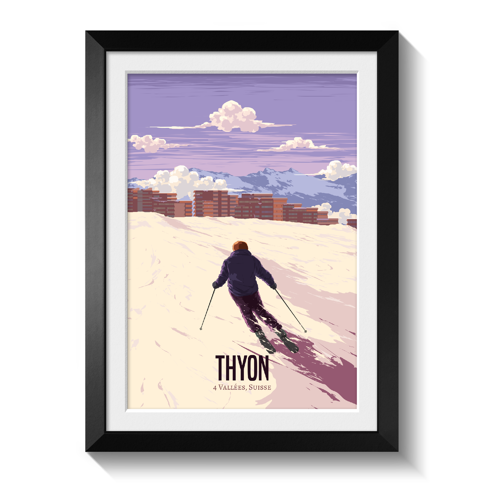 Thyon Switzerland Ski Resort Travel Poster – Bucket List Prints