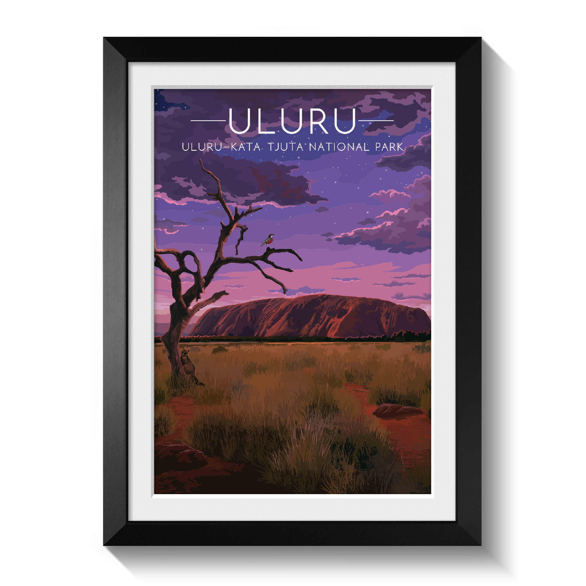 Uluru Kata Tjuta National Park Australia Travel Poster – Bucket List Prints