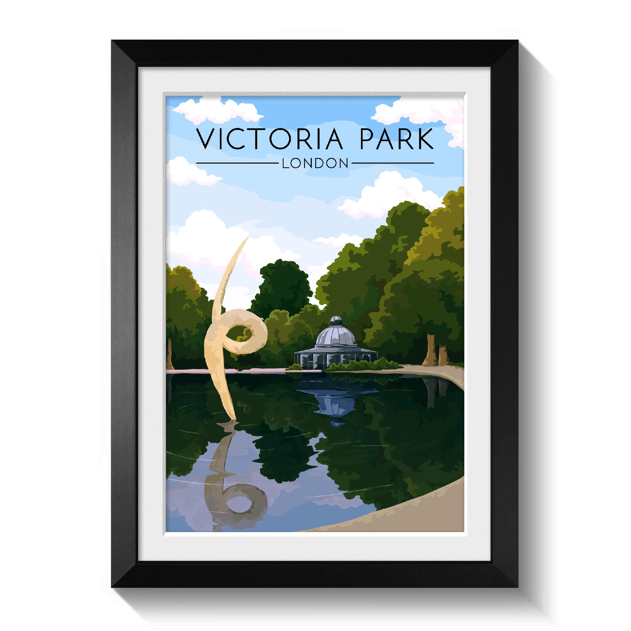 Victoria Park London Travel Poster – Bucket List Prints