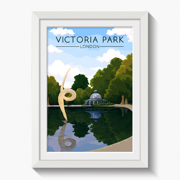 Victoria Park London Travel Poster – Bucket List Prints