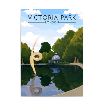 Victoria Park London Travel Poster – Bucket List Prints