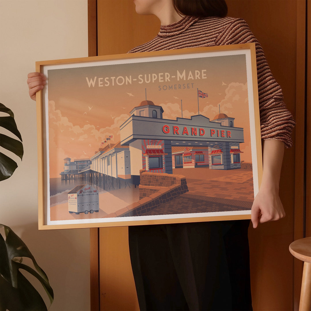 Weston Super Mare Travel Poster Bucket List Prints weston-super-mare-travel-poster-bucket-list-prints