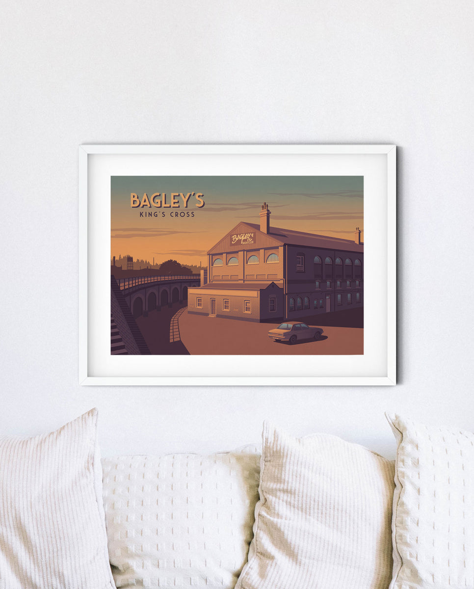 Bagleys Nightclub London Travel Poster – Bucket List Prints