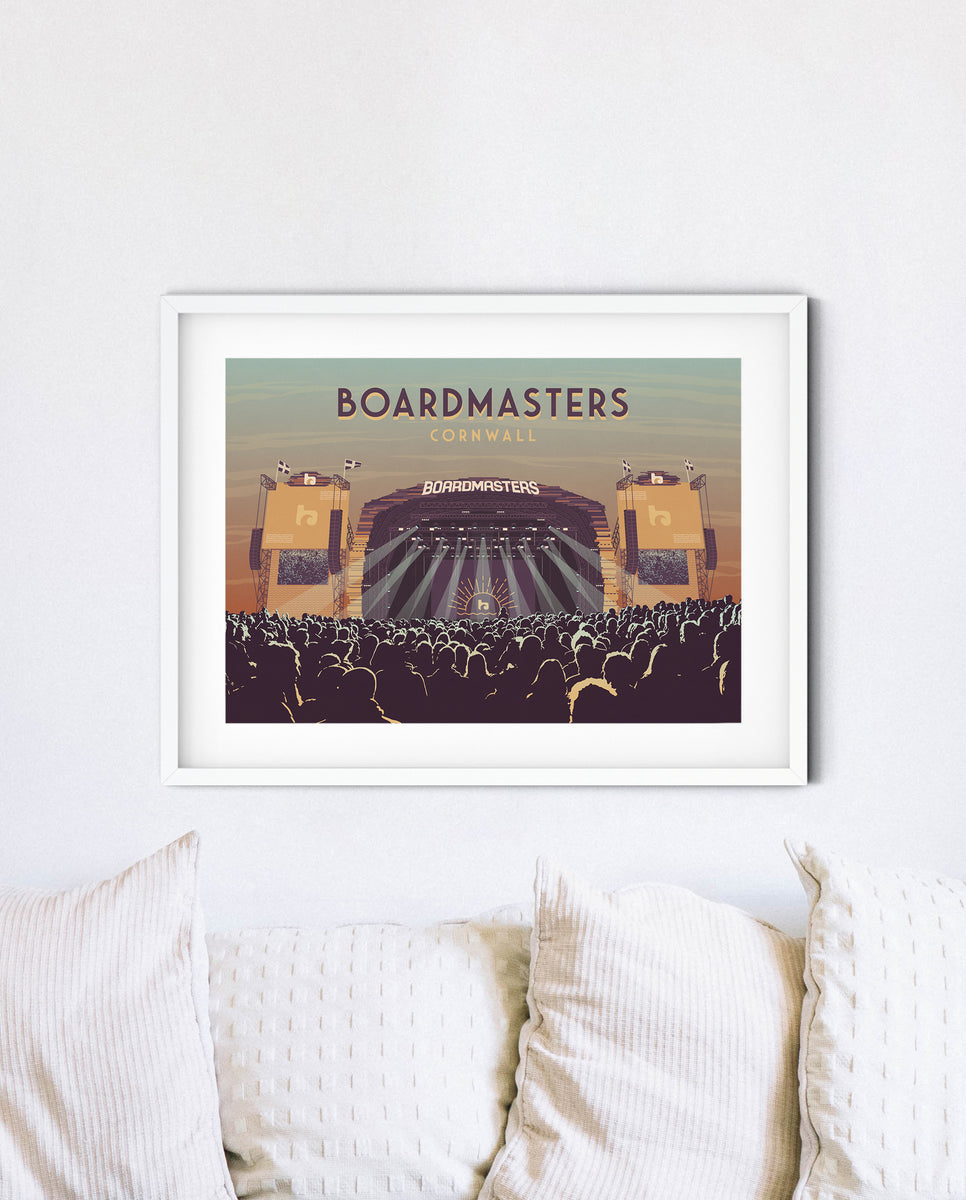 Boardmasters Festival Cornwall Travel Poster – Bucket List Prints
