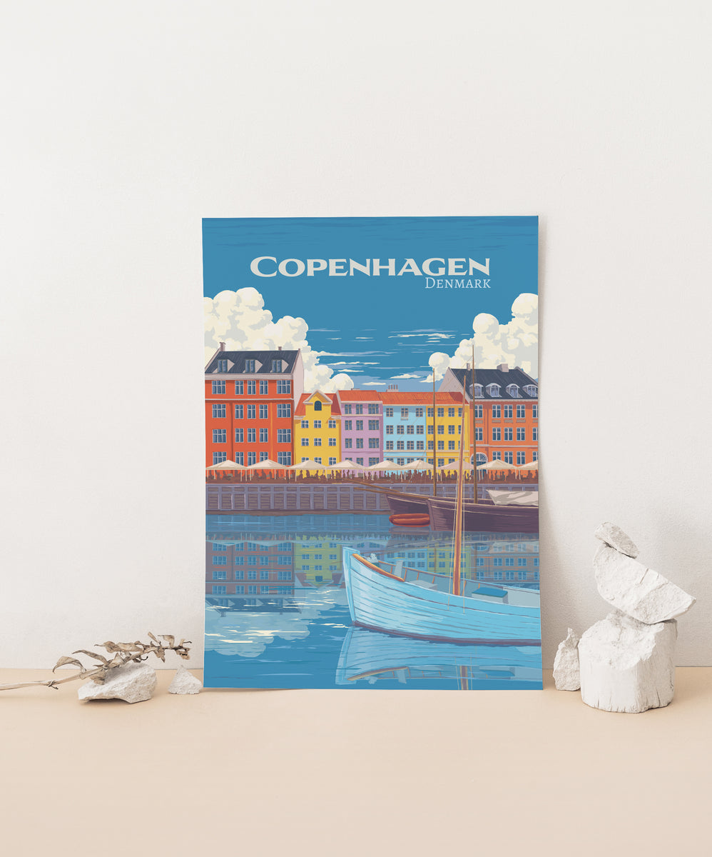 Copenhagen Denmark Travel Poster – Bucket List Prints
