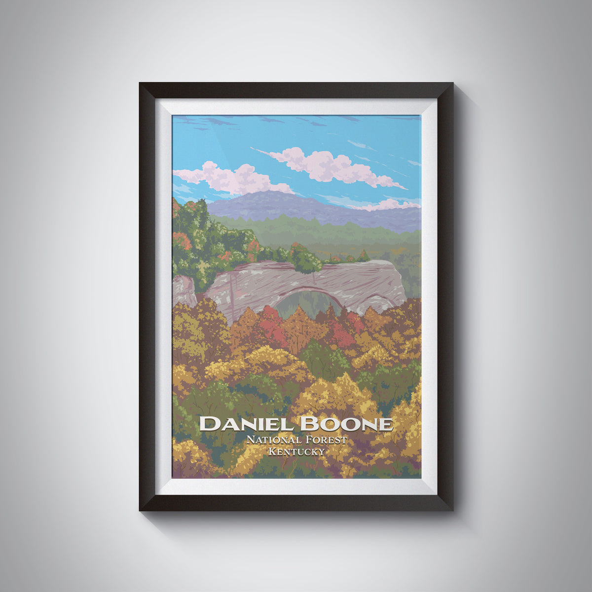 Daniel Boone National Forest Travel Poster – Bucket List Prints