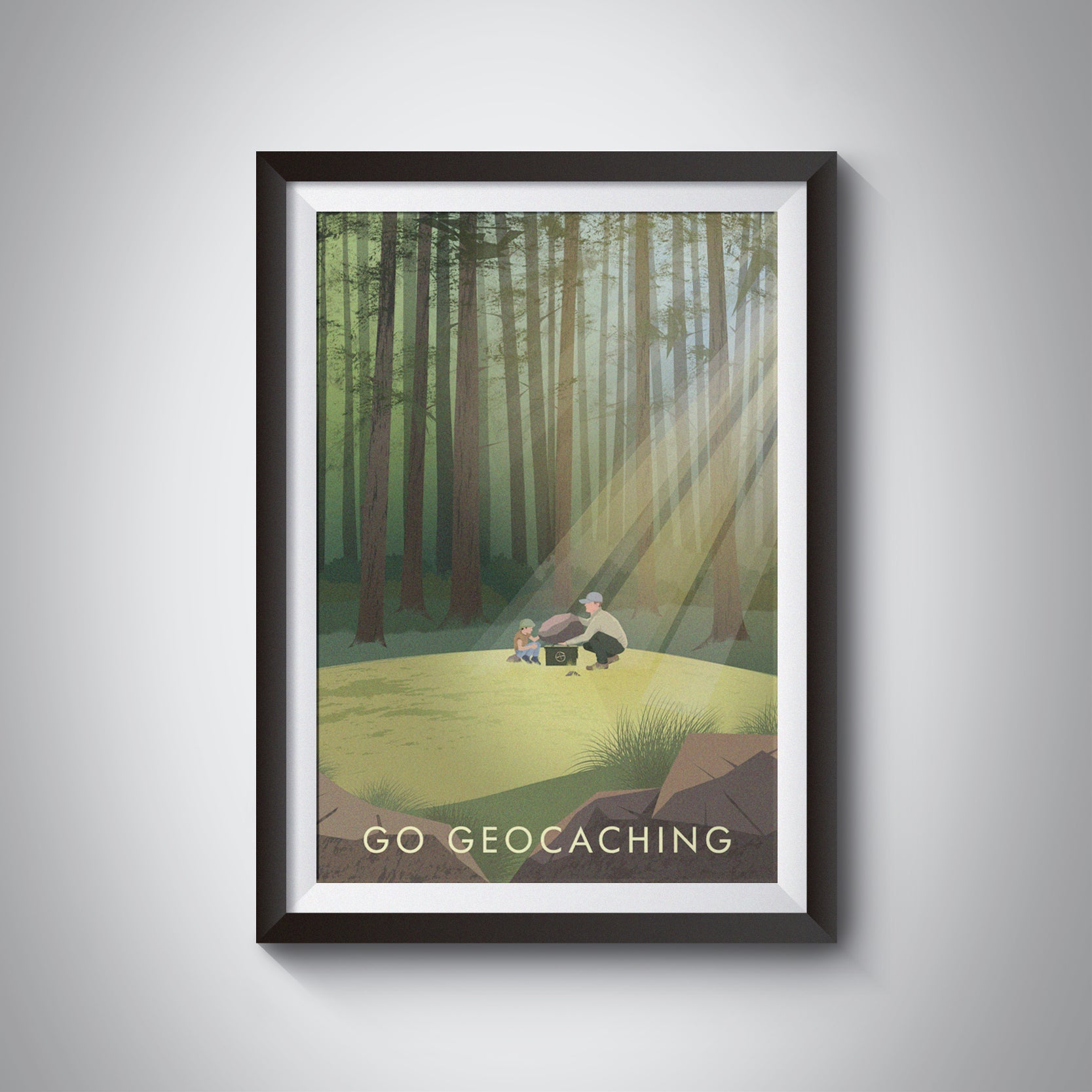 Go Geocaching Travel Poster – Bucket List Prints