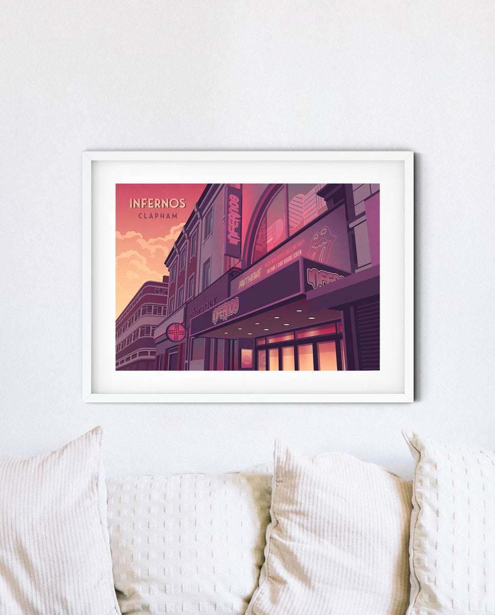 Infernos Nightclub Clapham Travel Poster – Bucket List Prints