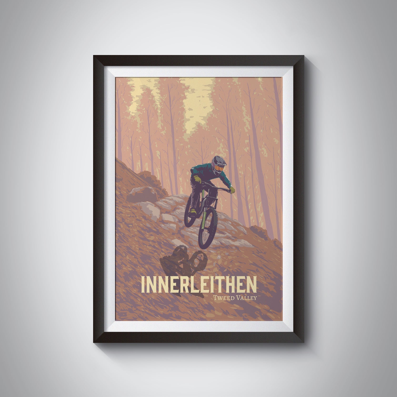 Innerleithen Mountain Biking Travel Poster – Bucket List Prints