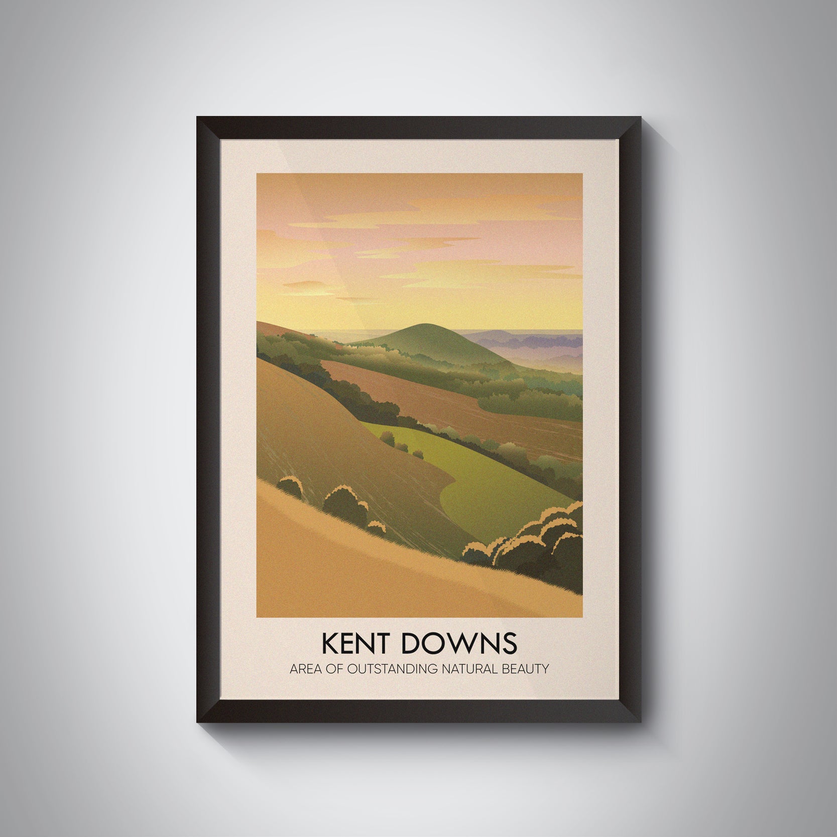 Kent Downs AONB Travel Poster – Bucket List Prints