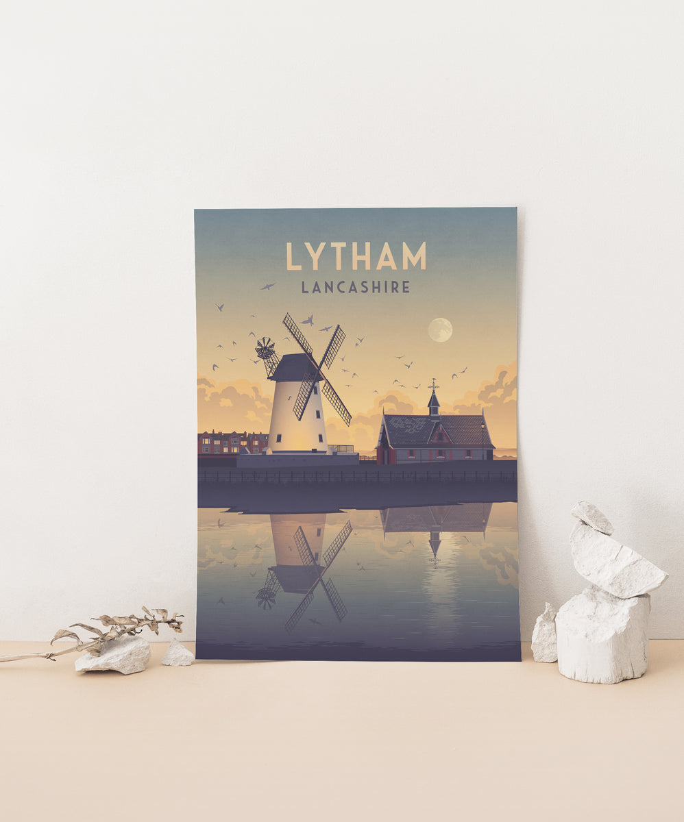 Lytham Lancashire Travel Poster – Bucket List Prints