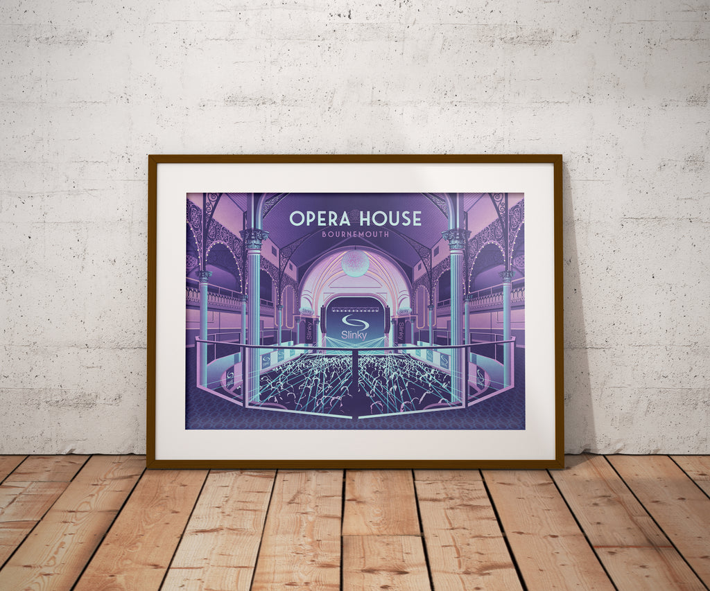 Opera House Bournemouth Slinky Travel Poster – Bucket List Prints