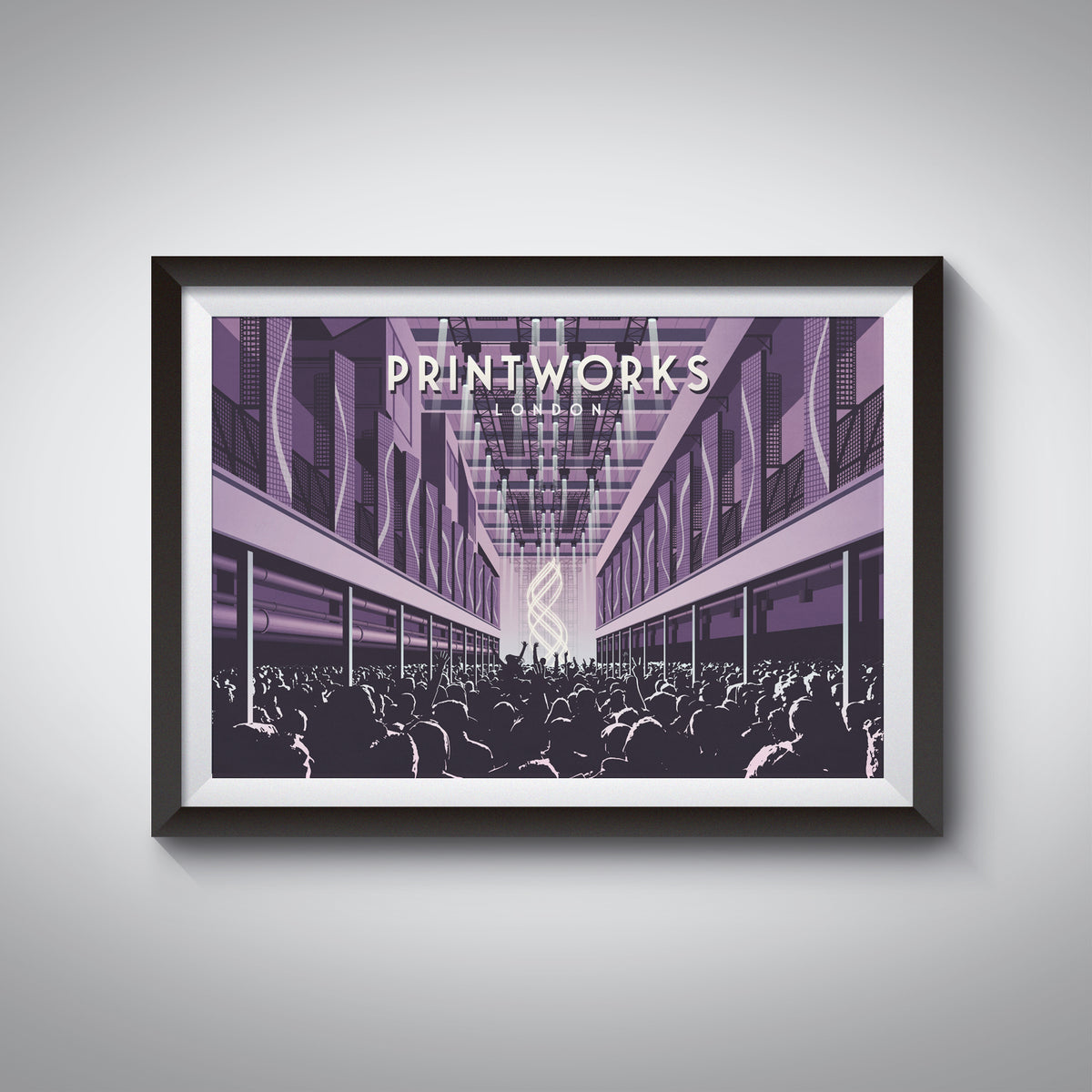 Printworks Nightclub London Travel Poster – Bucket List Prints