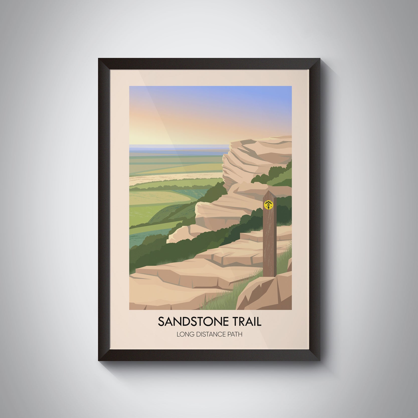 Sandstone Trail Long Distance Hiking Trail Travel Poster – Bucket List ...