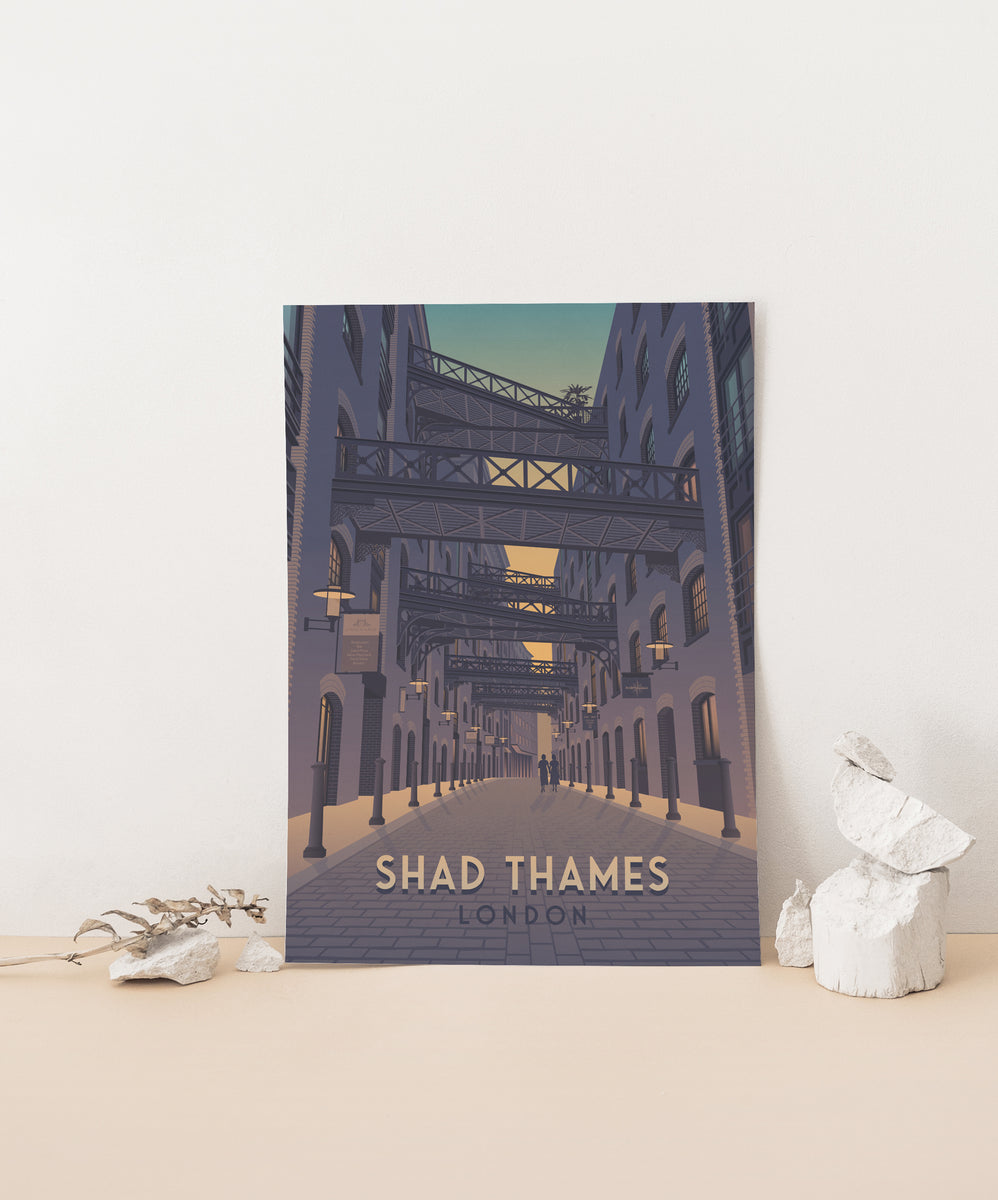 Shad Thames London Travel Poster – Bucket List Prints