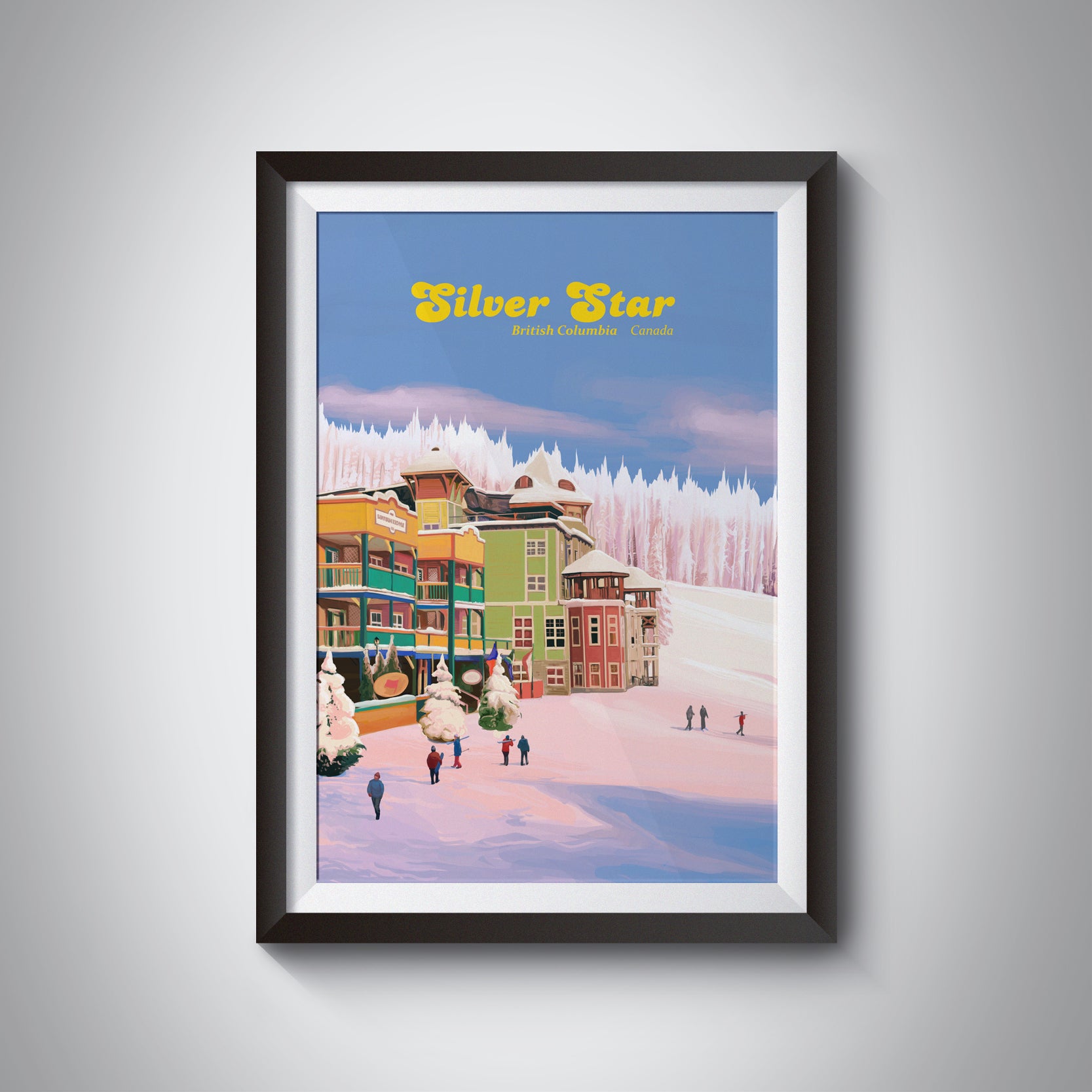 Silver Star Canada Ski Resort Travel Poster – Bucket List Prints