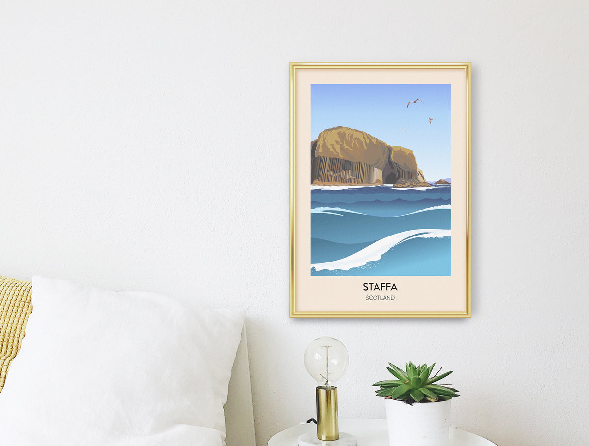 Staffa Scotland Travel Poster – Bucket List Prints