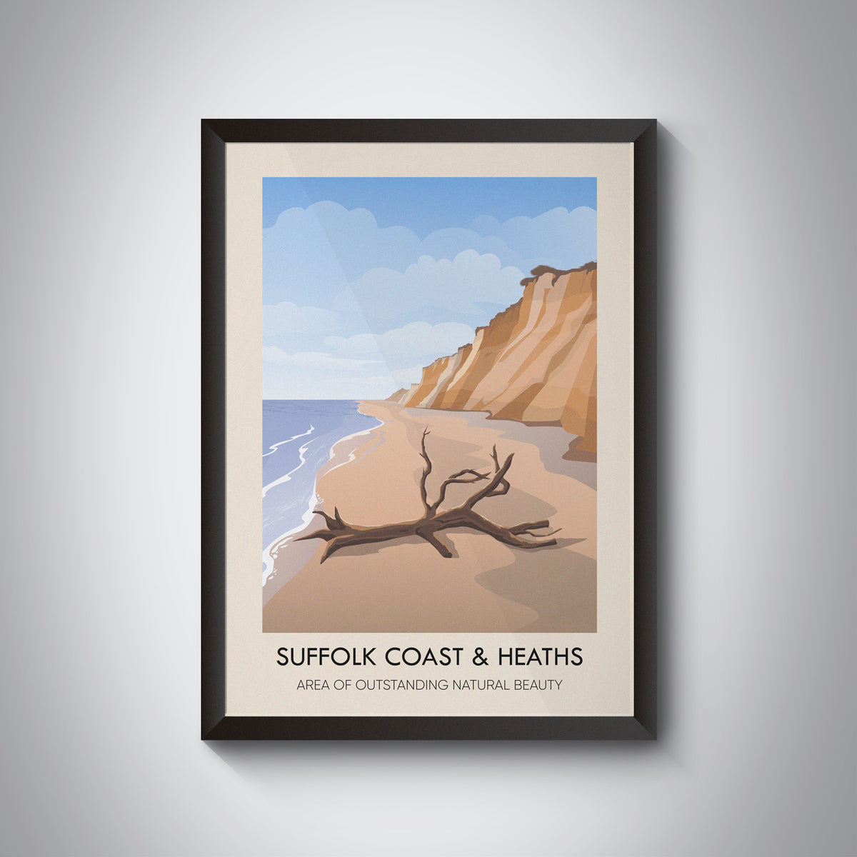 Suffolk Coast And Heaths AONB Travel Poster – Bucket List Prints