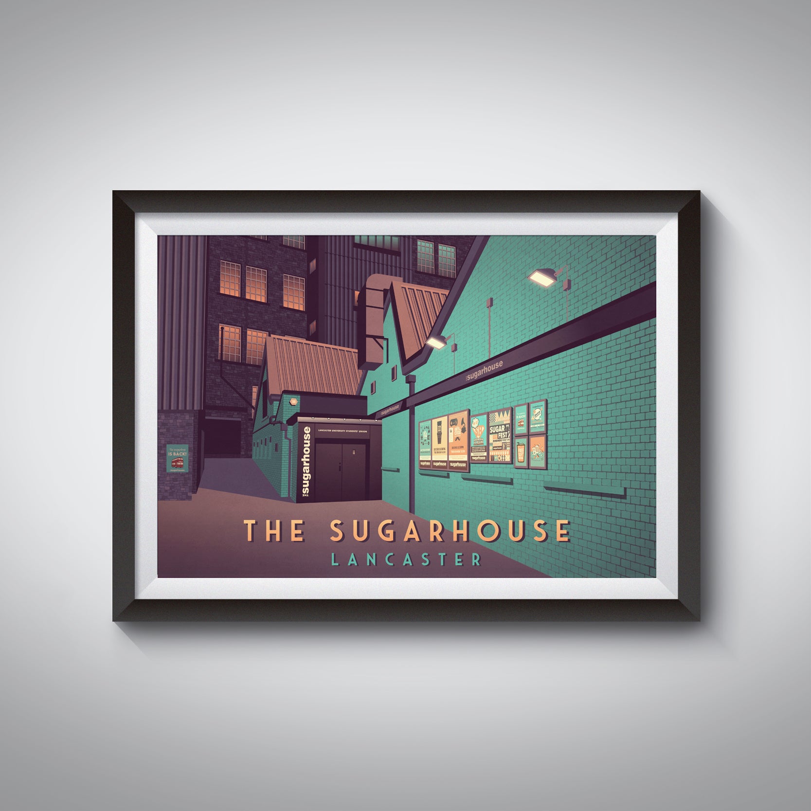 The Sugarhouse Nightclub Lancaster Travel Poster – Bucket List Prints