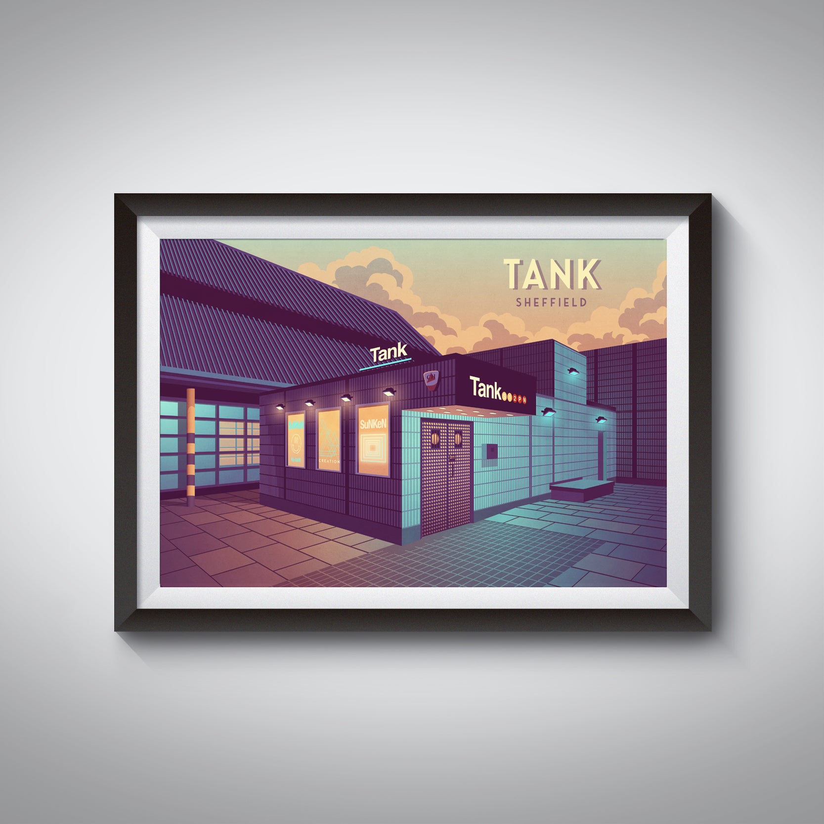 Tank Nightclub Sheffield Travel Poster – Bucket List Prints