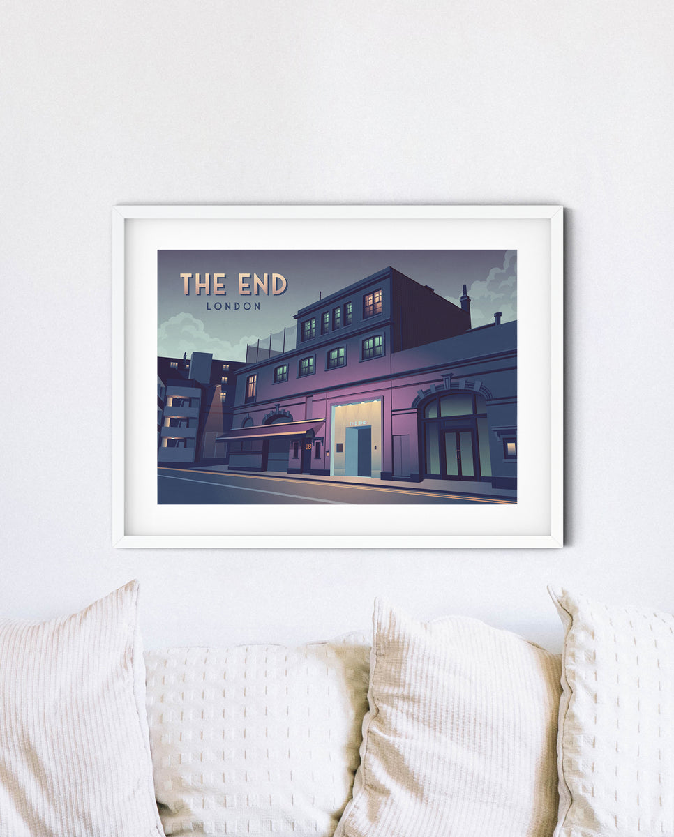 The End Nightclub London Travel Poster – Bucket List Prints