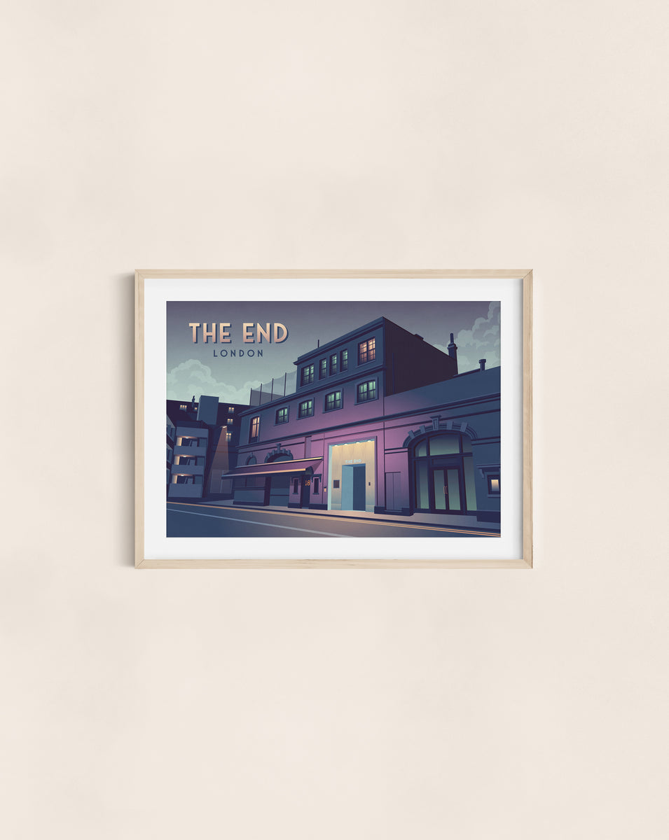 The End Nightclub London Travel Poster – Bucket List Prints