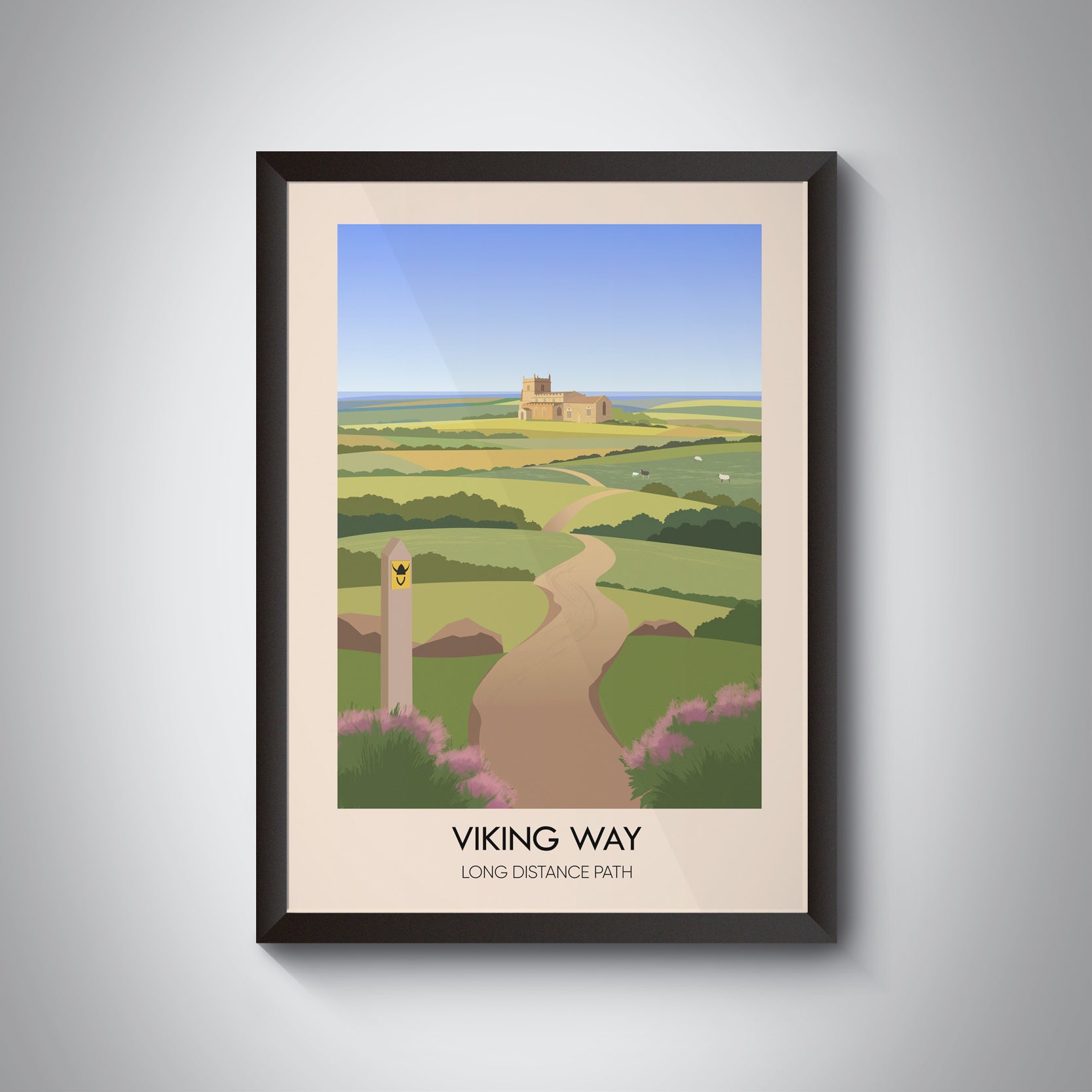 The Viking Way Long Distance Hiking Trail Travel Poster – Bucket List ...