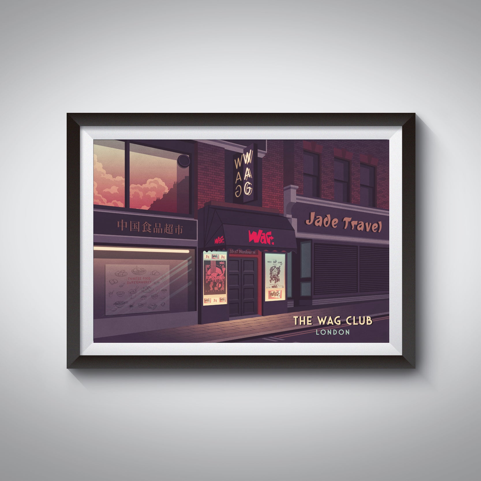 The Wag Club London Travel Poster – Bucket List Prints