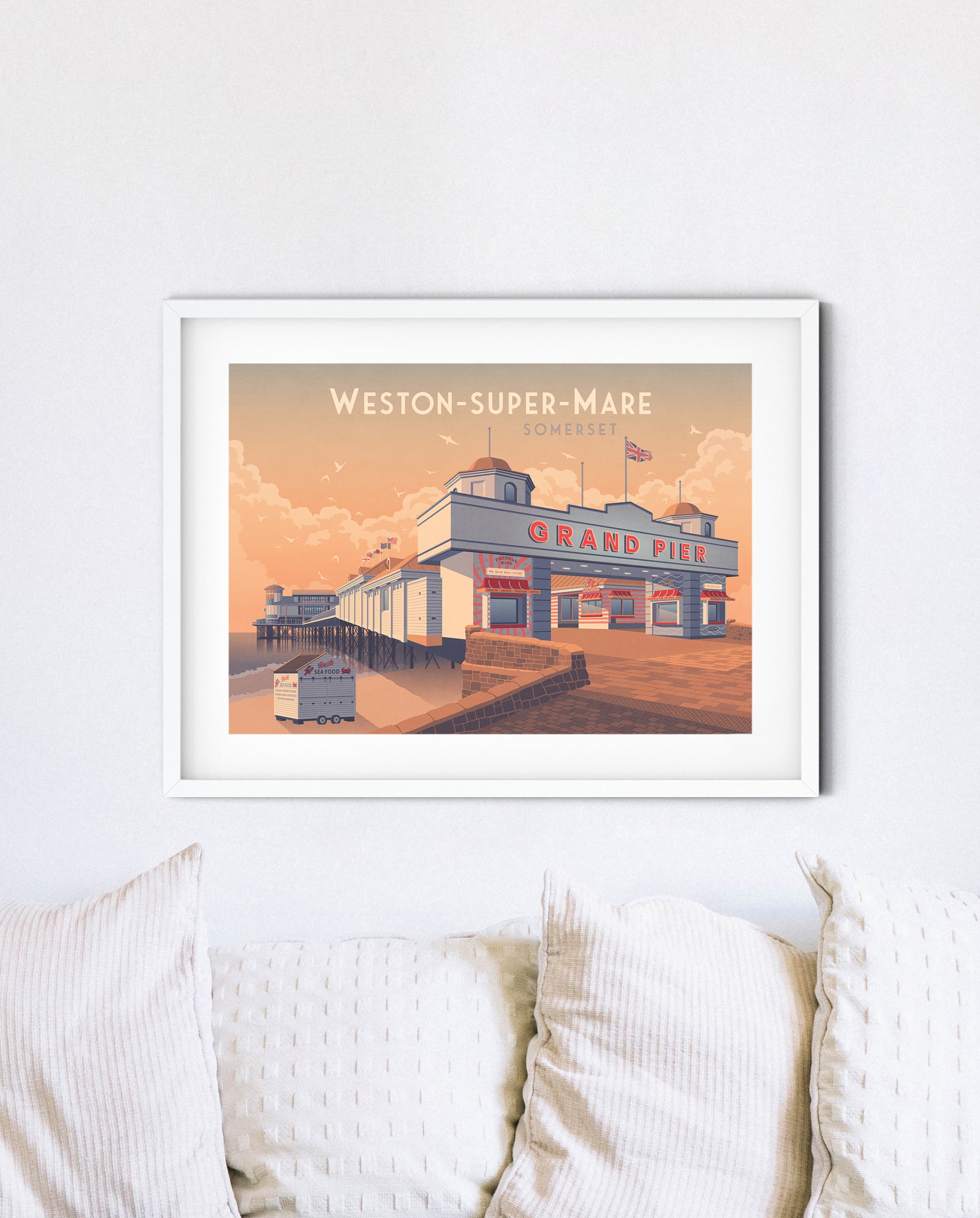 Weston Super Mare Travel Poster Bucket List Prints Weston Super Mare Travel Poster Bucket List Prints