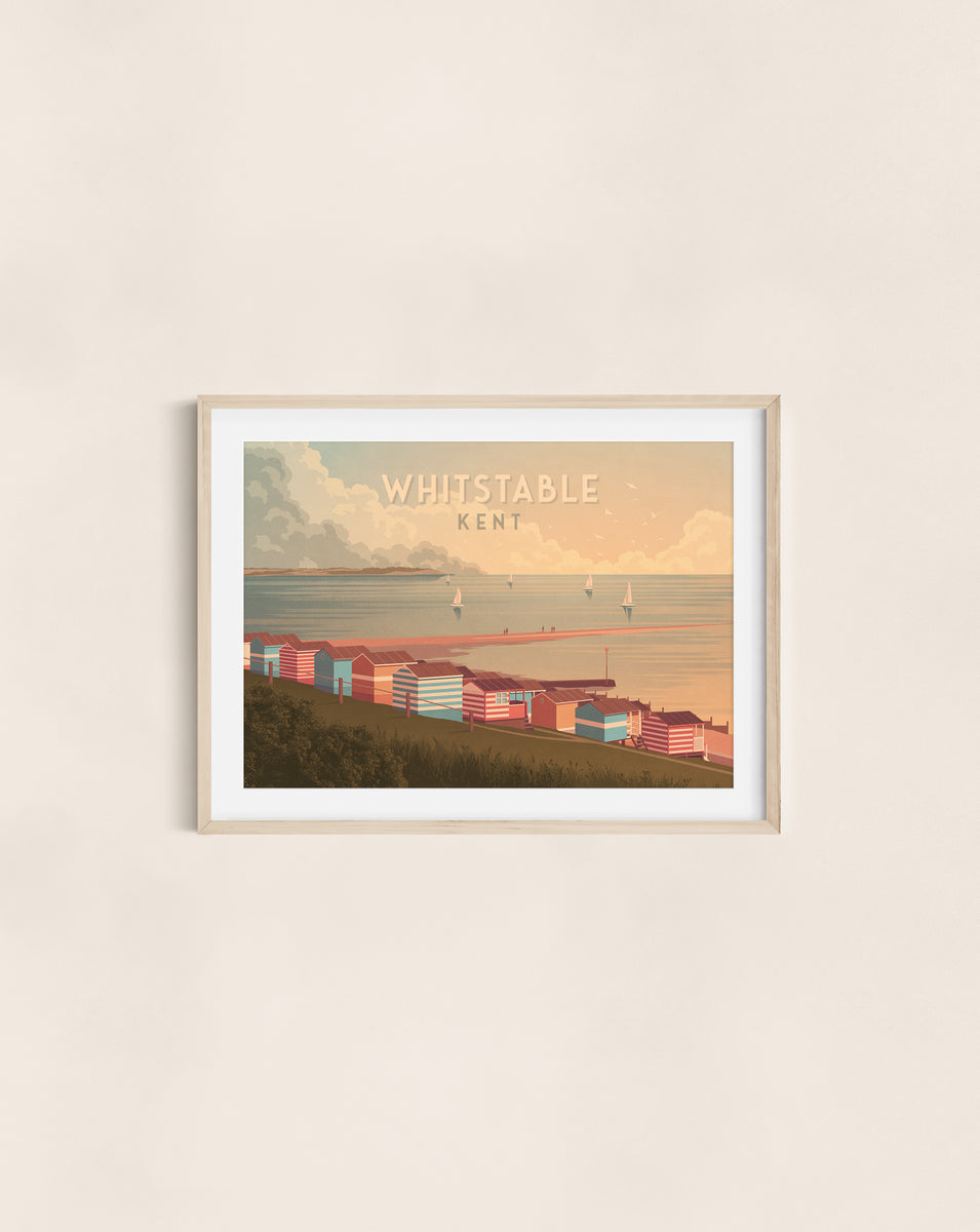 Whitstable Kent Seaside Travel Poster – Bucket List Prints