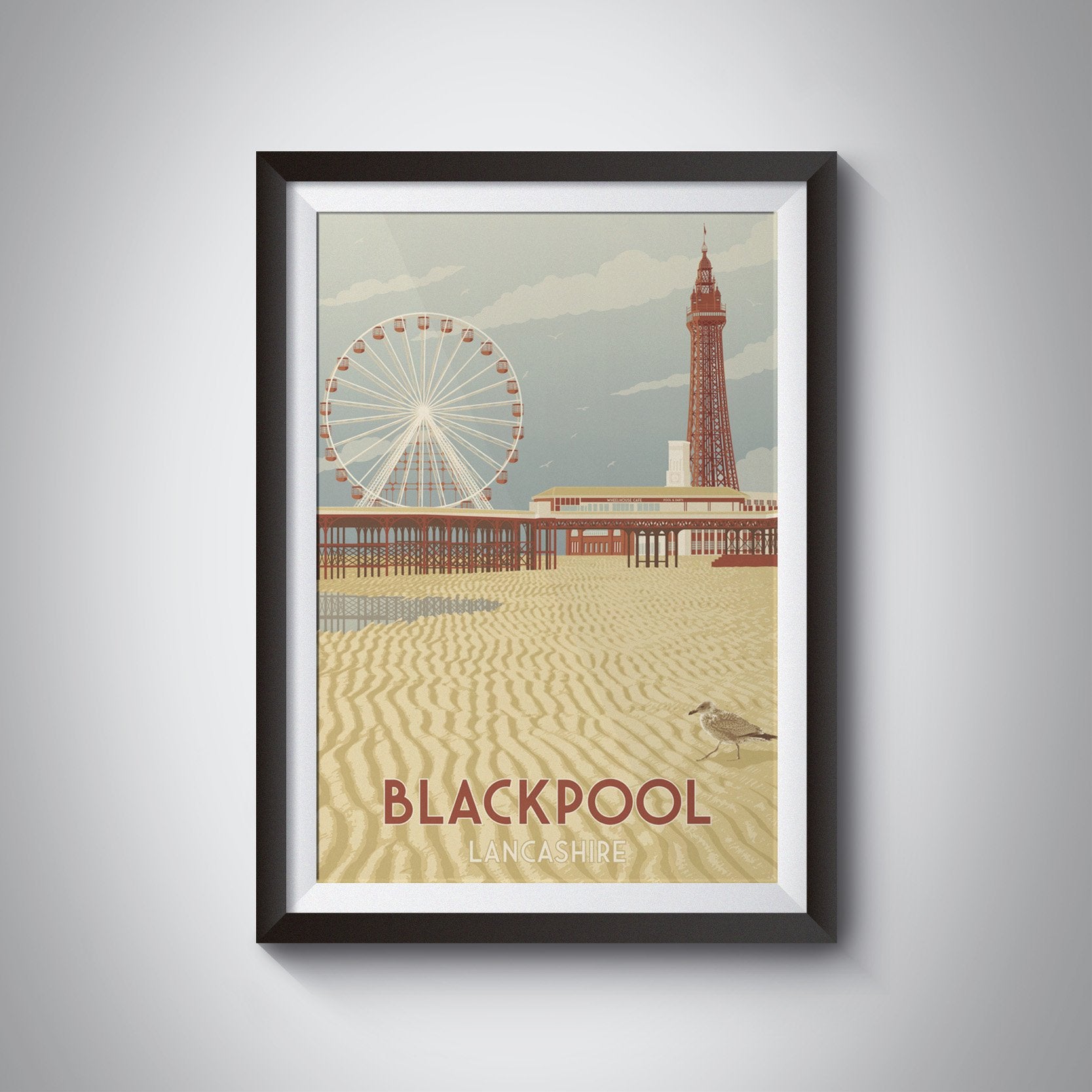 Blackpool Seaside Travel Poster – Bucket List Prints