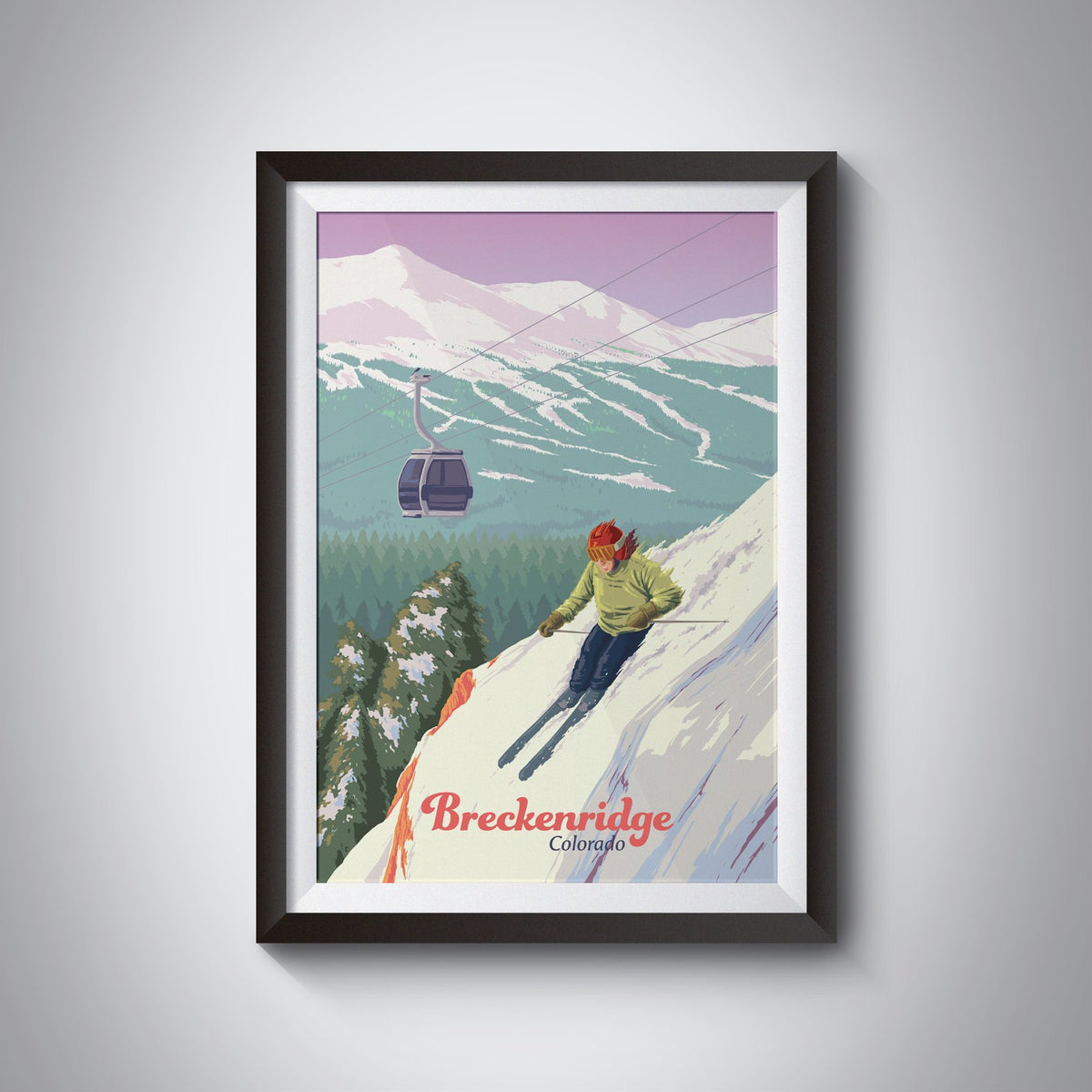 Breckenridge Colorado Ski Resort Travel Poster – Bucket List Prints