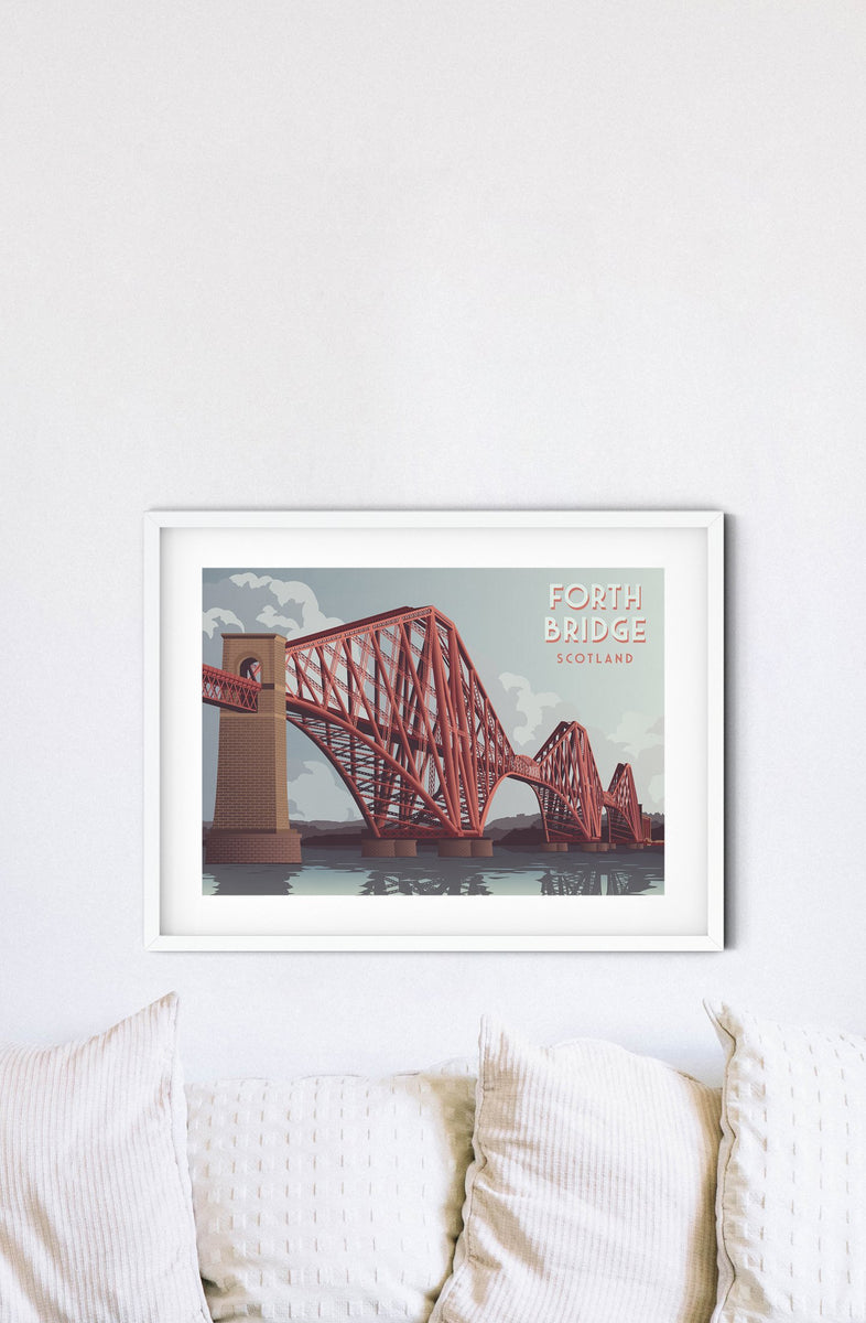 Forth Bridge Scotland Travel Poster – Bucket List Prints