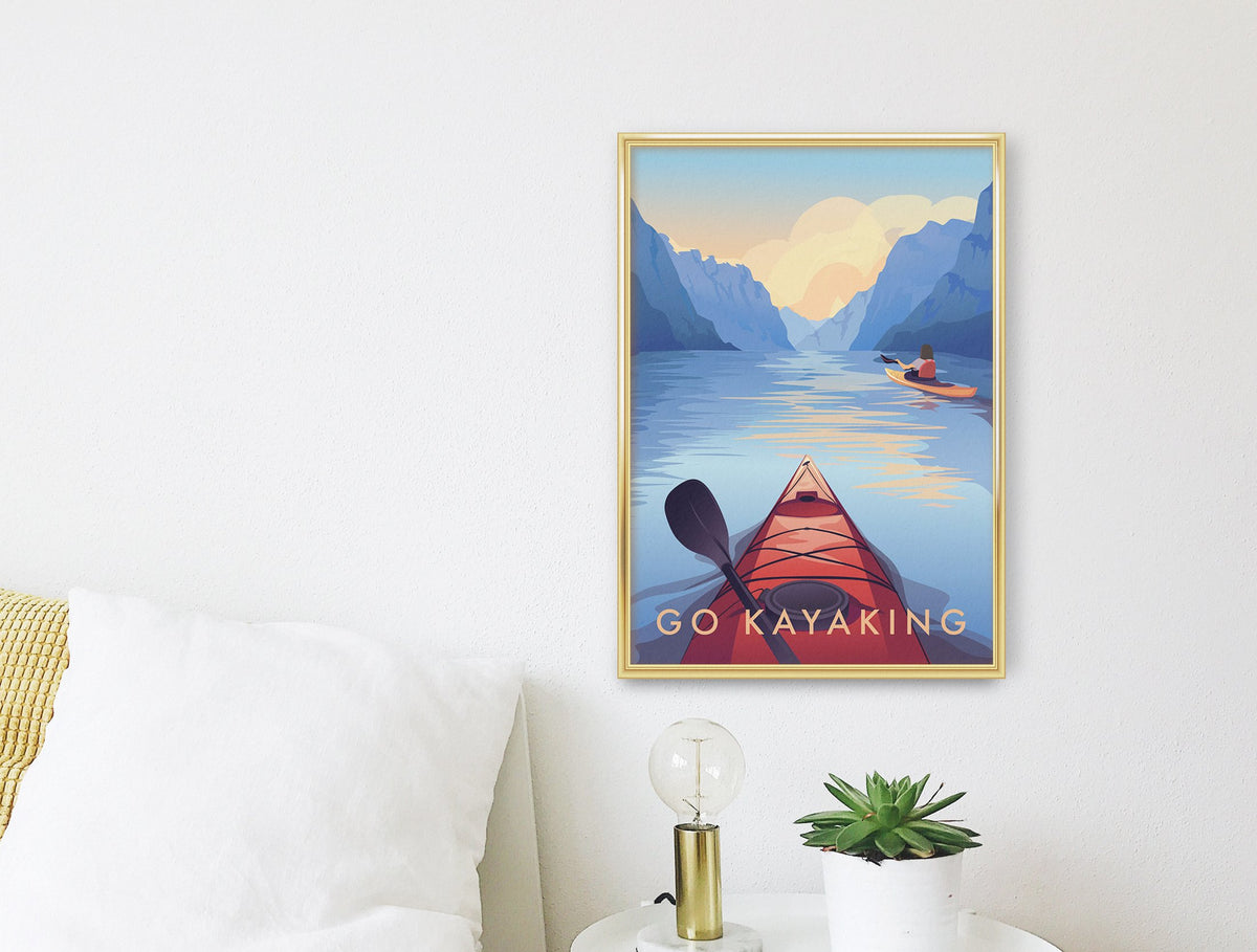 Go Kayaking Travel Poster – Bucket List Prints