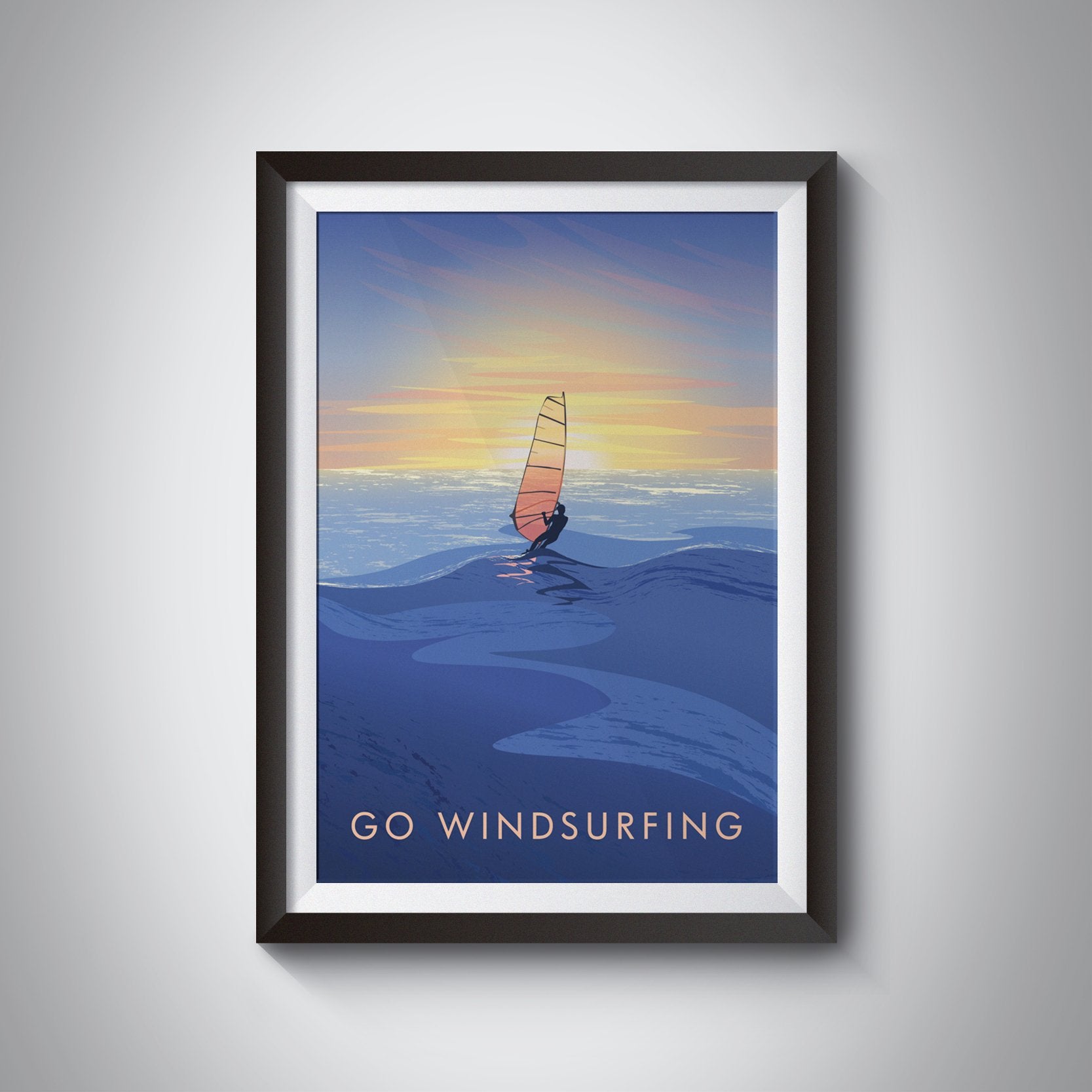 Go Windsurfing Travel Poster – Bucket List Prints