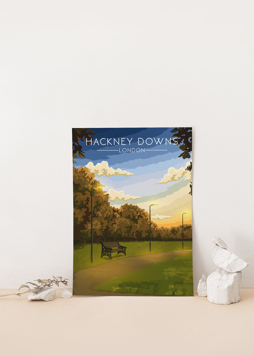 Hackney Downs London Park Travel Poster – Bucket List Prints