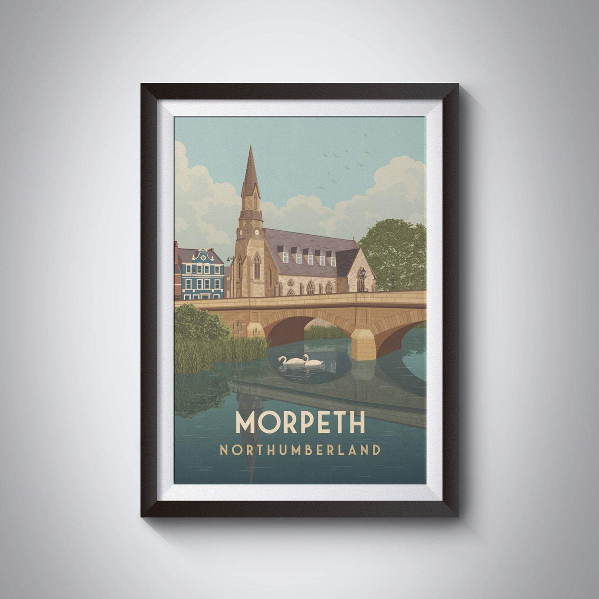 Morpeth Northumberland Travel Poster – Bucket List Prints