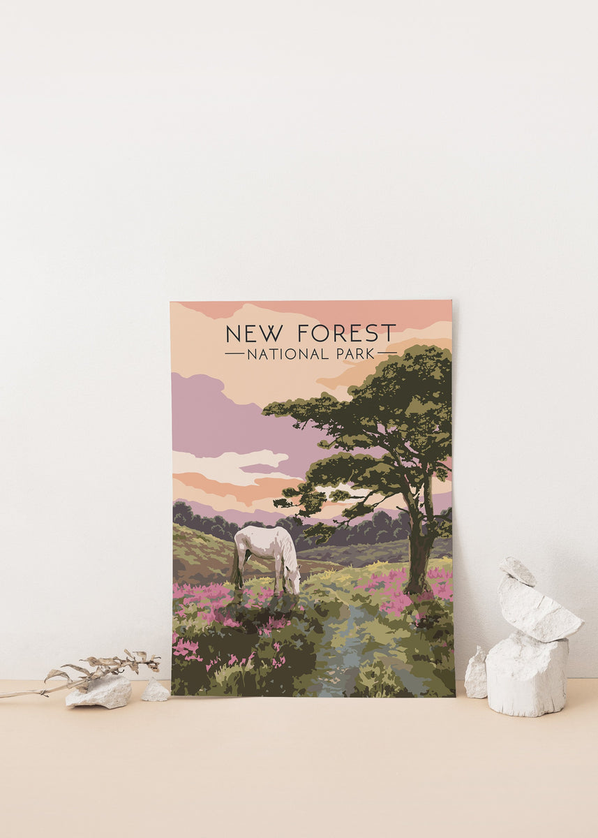 New Forest National Park Travel Poster – Bucket List Prints