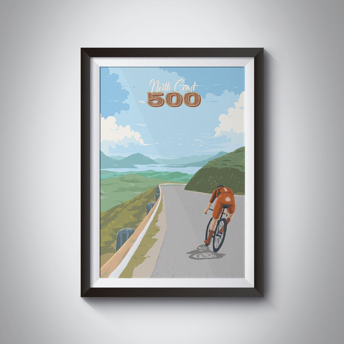 North Coast 500 NC500 Cycling Travel Poster – Bucket List Prints
