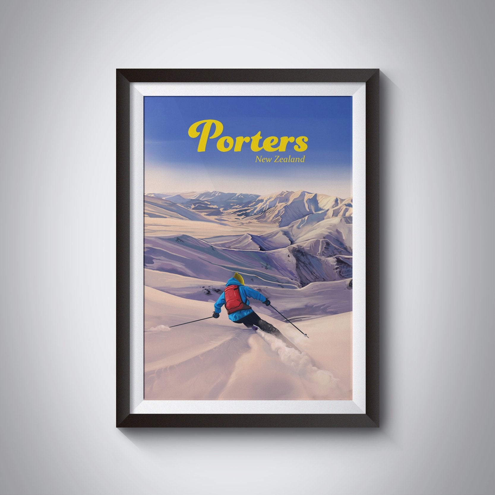 Porters Ski Resort Travel Poster – Bucket List Prints